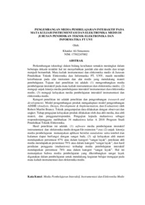 PENGEMBANGAN MEDIA PEMBELAJARAN INTERAKTIF PADA MATA KULIAH INSTRUMENTASI DAN ELEKTRONIKA MEDIS ...
